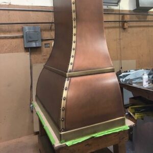 Custom Copper Range Hood, Designer Copper Kitchen Hoods